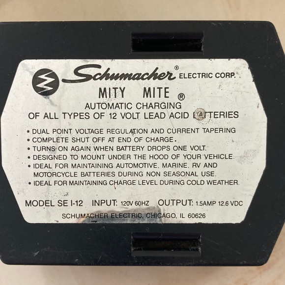 Schumacher | Other | Sold Schumacher Mity Mite Automatic Charging ...